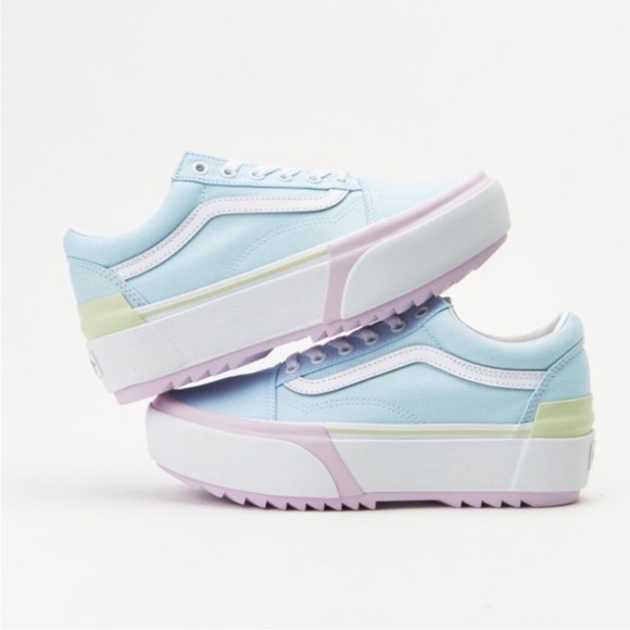 Vans | Shoes | Pastel Old Skool Stacked Platform Vans | Poshmark